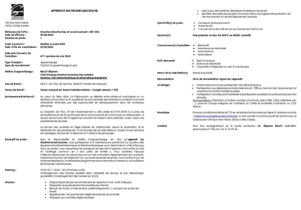 BAC PRO MSPC – Lycée Monge – Chambéry